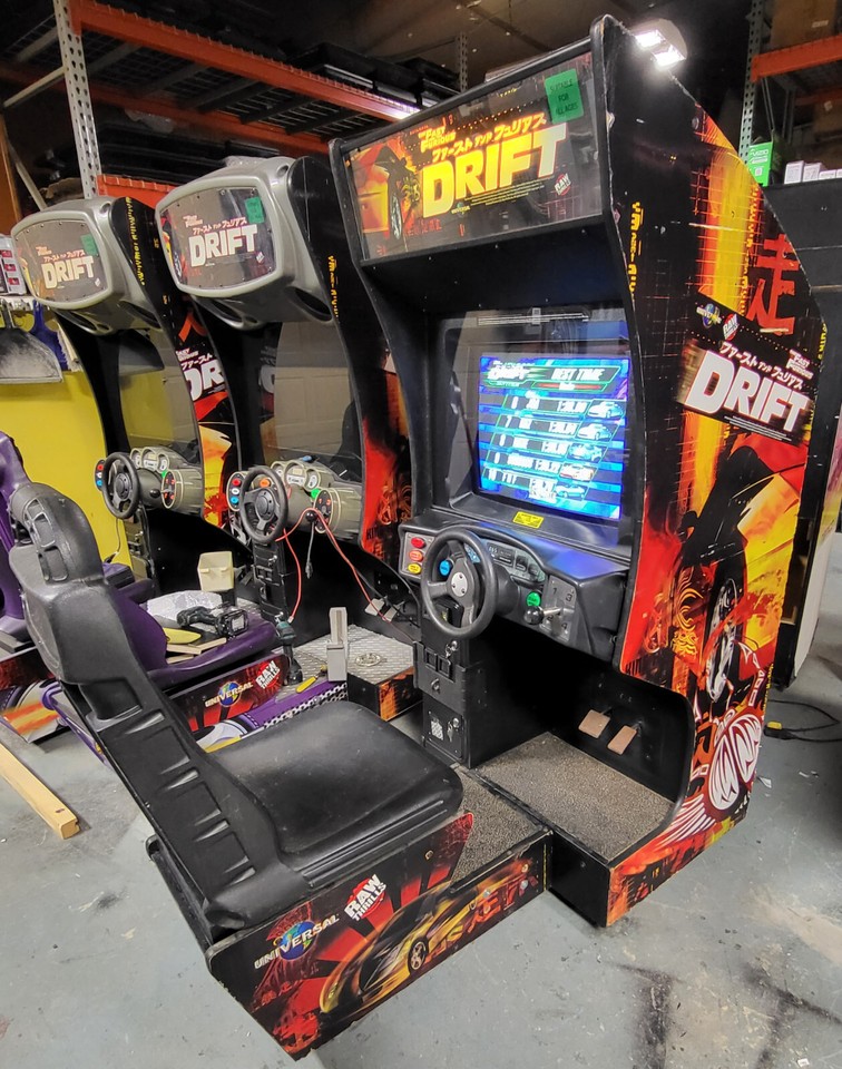 Fast and Furious DRIFT Sit Down Arcade Driving Video Game Machine ...
