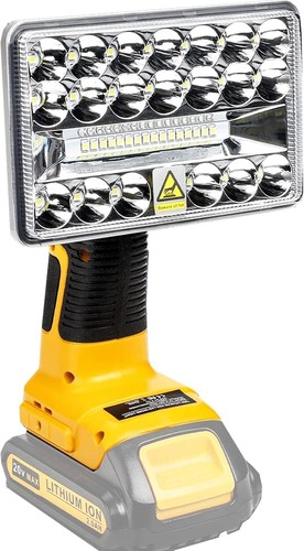 18W 2000LM Cordless LED Work Light for Dewalt 20V Li-Ion Battery DCB206 ...
