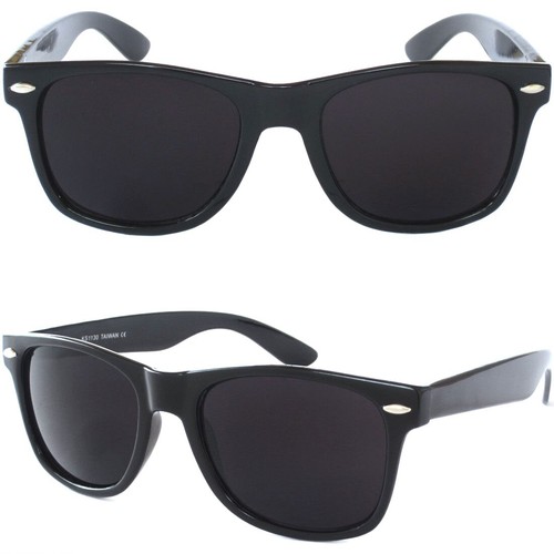 Dark Lens Sunglasses Black Frame Sunglasses Horn Rim Classic Retro ...