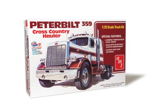 AMT 1/25 Peterbilt 359 Cross Country Hauler Plastic Model Kit AMT1477 ...