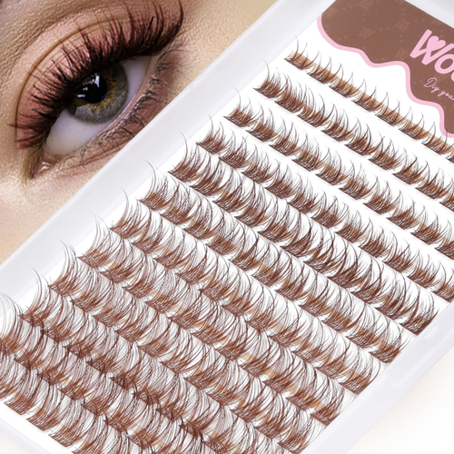 Brown Lash Clusters Individual Eyelashes Wispy Cluster Lashes and ...