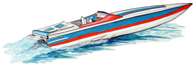 Speed Boat High Quality Printed Vinyl Decal Window Car Wall Sticker | eBay
