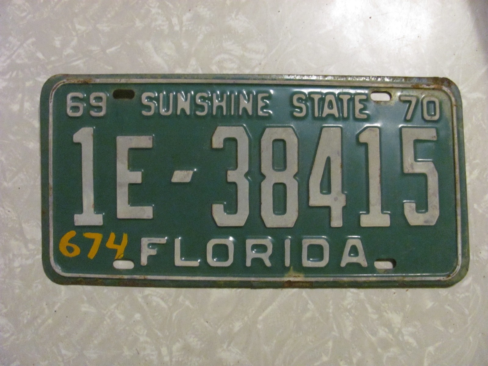 1970 FLORIDA LICENSE PLATE original paint FREE SHIPPING 1e 38415 | eBay