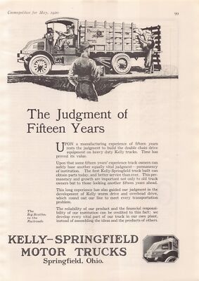 1920s Kelly-Springfield Motor Trucks Heavy Duty Print Advertisement Ad ...