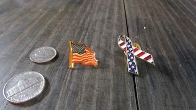 Vintage Pin - Flag Pin - Flag Pin and Unity Pin | eBay