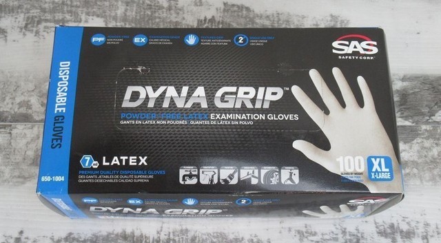 Dyna Grip Latex Disposable Gloves Powder 100pk (xl) for sale online | eBay