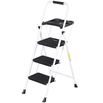 Folding Step Ladders for Home Kitchen/Closet Ladder 3 Step for Adults ...
