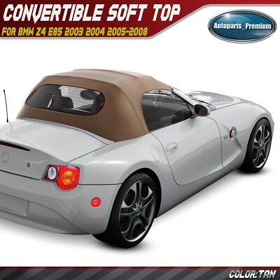 Tan Convertible Soft Top with Glass Window for BMW Z4 E85 2003-2008 ...