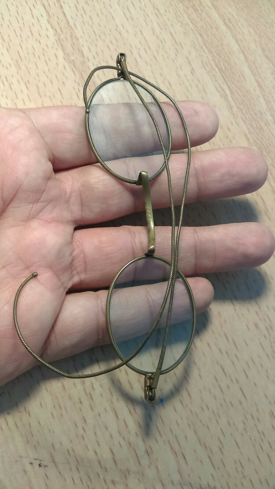 Vtg Antique Eye Glasses Wire Frame Reading Glasses Round 1890 | eBay