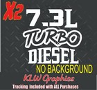Powerstroke 7.3L Decal Stickers Turbo Diesel Truck Crew Cab Def Soot ...