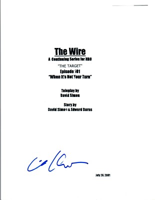 Michael Kostroff Signed Autograph THE WIRE Pilot Script Maurice Levy ...