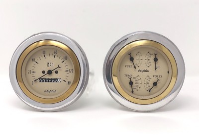 "1951-1952 Chevy Car 3 3/8"" Quad Style Gauge Set Dash Panel Cluster ...