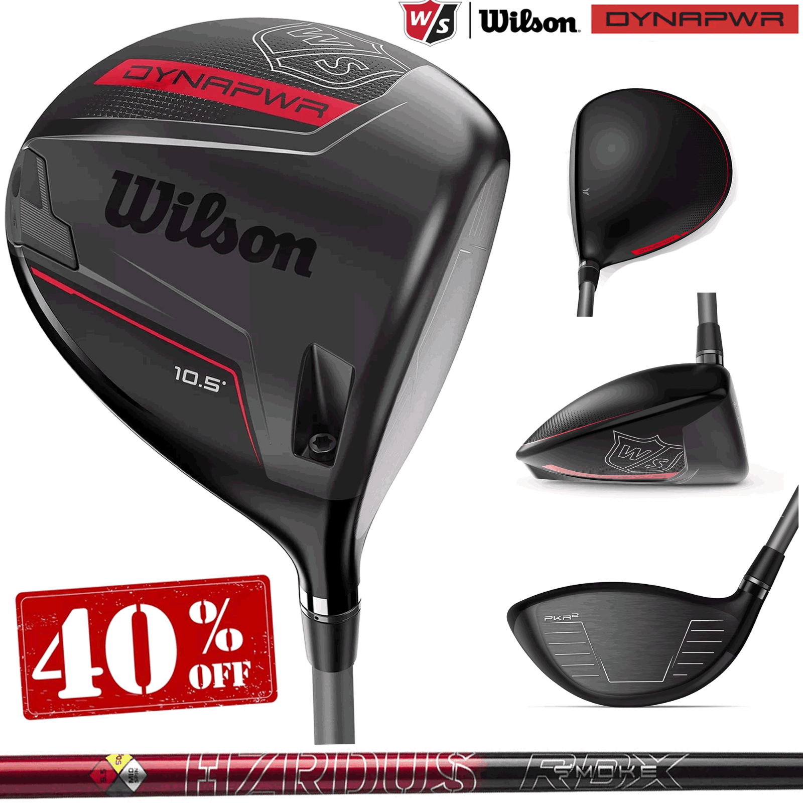 WILSON DYNAPWR DRIVER MENS WILSON DRIVER DYNA POWER 10.5 REG or STIFF ...