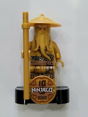 LEGO Ninjago Golden Master Wu Stand Coin Mini figure + Poster from ...