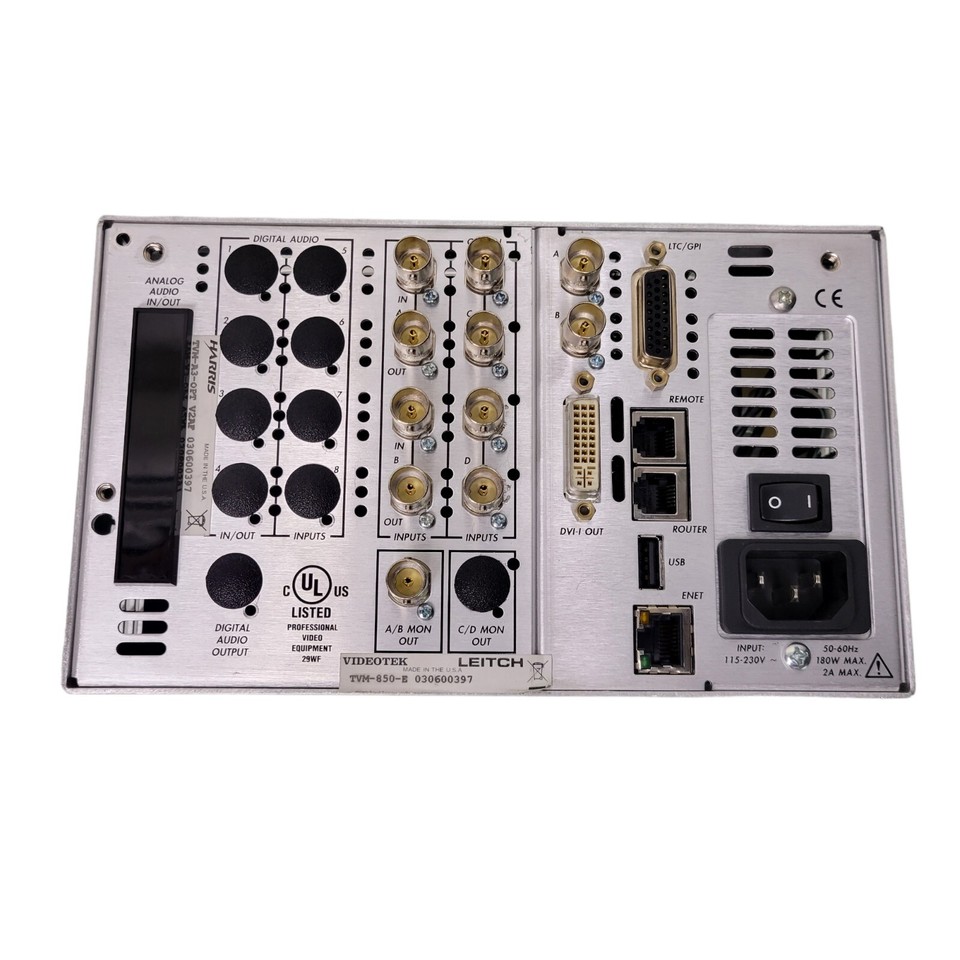 Videotek Leitch TVM-850 Waveform Vector Monitor | AS IS - For Parts | eBay
