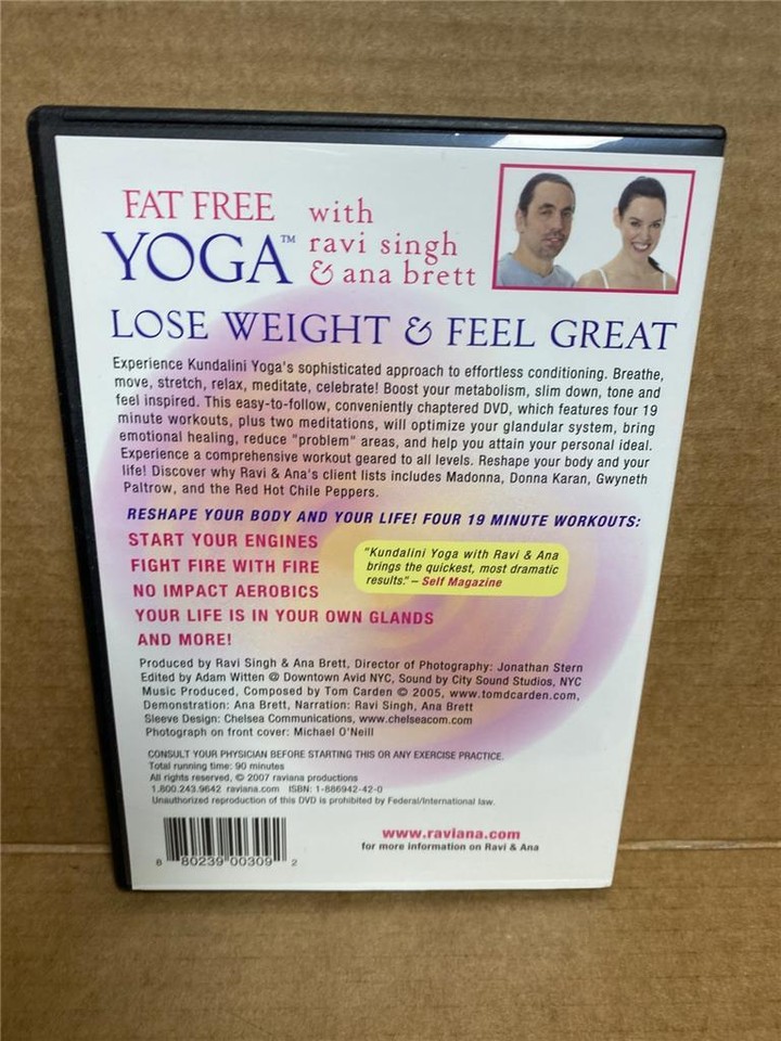 Fat Free Yoga - Lose Weight & Feel Great w/ Ana Brett & Ravi Singh | eBay