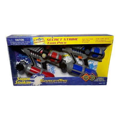 VTG 2003 Super Soaker Secret Strike Max D Twin Pack Tag Hasbro 52629 ...