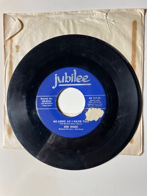 DON RONDO AS LONG AS I HAVE YOU / CITY LIGHTS 45 RPM RECORDJubilee | eBay