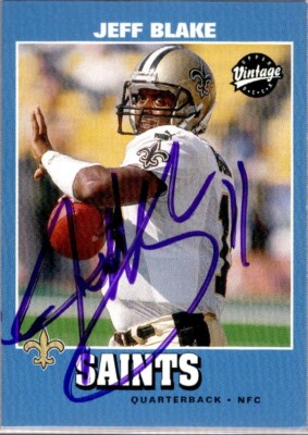 2001 Upper Deck Vintage Jeff Blake AUTOGRAPH Saints #103 MINT FO8656 | eBay