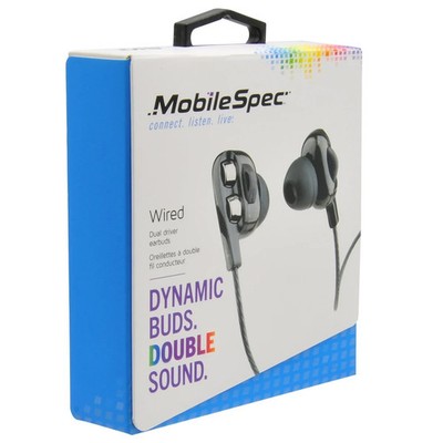 NEW MOBILESPEC STEREO Dual Driver EARBUDS MIC MBS10307 | eBay