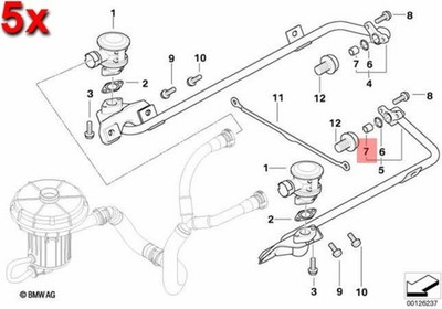 Genuine Engine Cylinder head Dowel x5 pcs BMW M3 X1 X3 X5 X6 Z3 ...