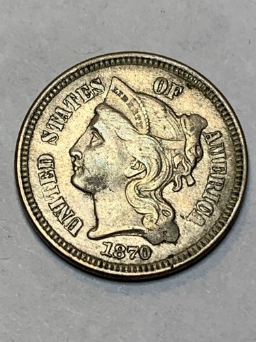 1870 Three Cent Nickel Piece Coin | eBay