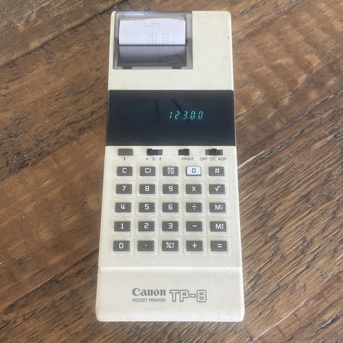 Vintage Calculator Canon TP-8 Electronic Pocket Printer - Working, With ...