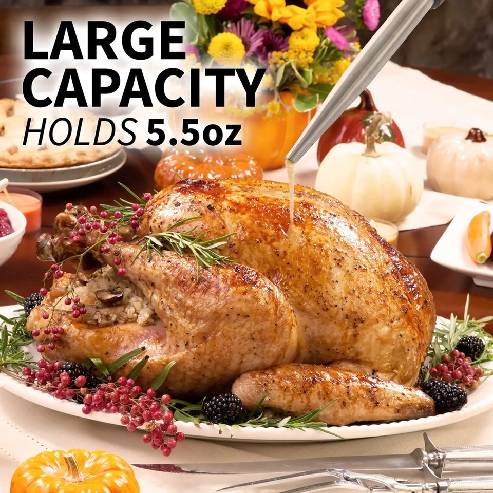 Turkey Baster for Cooking Food Grade Metal Turkey Baster Syringe Meat ...
