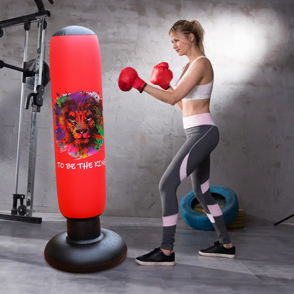 Kids Inflatable Punching Bag Bounce-Back Punch Bag Thickened for Boxing ...