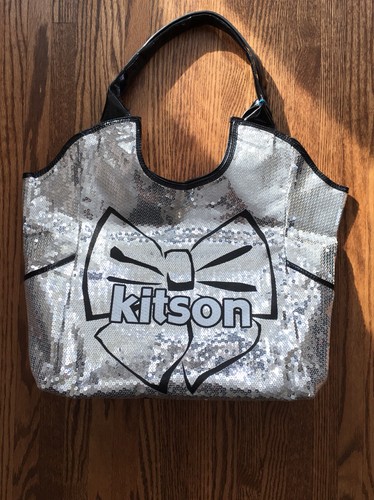 Kitson LA Los Angeles Large Tote Beach Bag Weekender Black & Silver ...