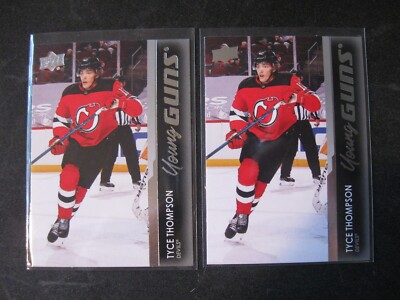 TYCE THOMPSON 2-CARD LOT 2021-22 Upper Deck Young Guns #239 New Jersey ...