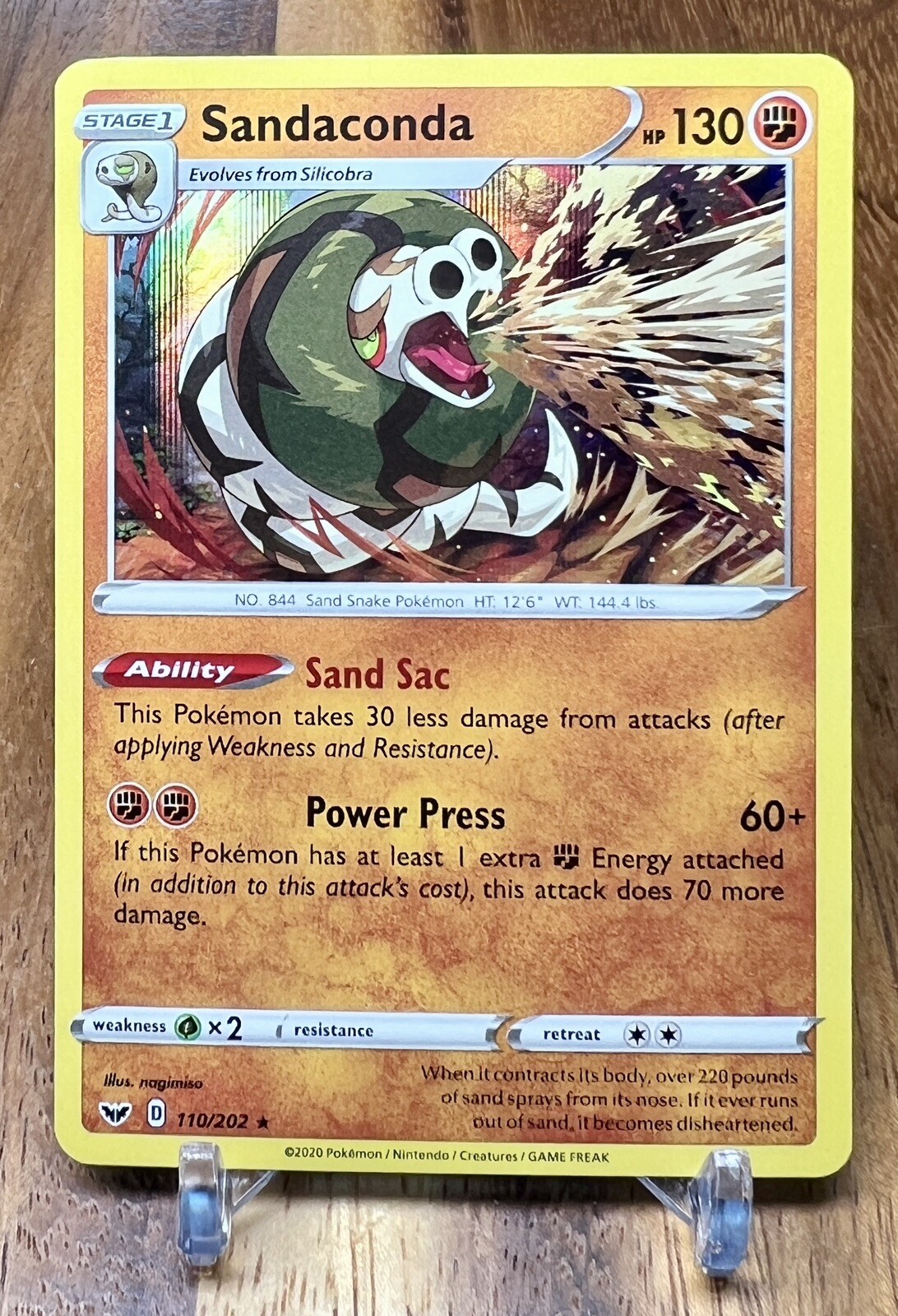Sandaconda 110/202 Holo Sword & Shield Pokemon Card NM | eBay
