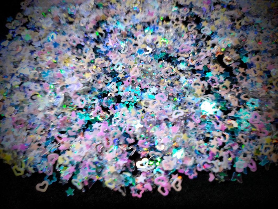 ULTIMATE GLITTER BLEND 1 OZ JAR~MULTI SHAPES~Nail•Acrylic•Gel•Body Art ...