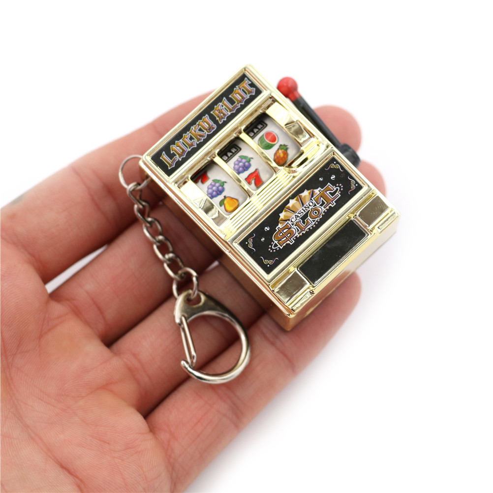Mini Slot Machine Game Flashing Key Chains Lucky Charm Key Chain B.CG ...