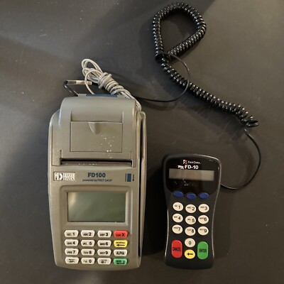 First Data FD100 POS credit Card terminal reader with fd10 Untested | eBay