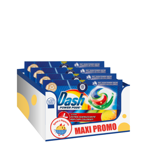 Dash power pods extra igienizzante detersivo lavatrice in capsule 76 ...