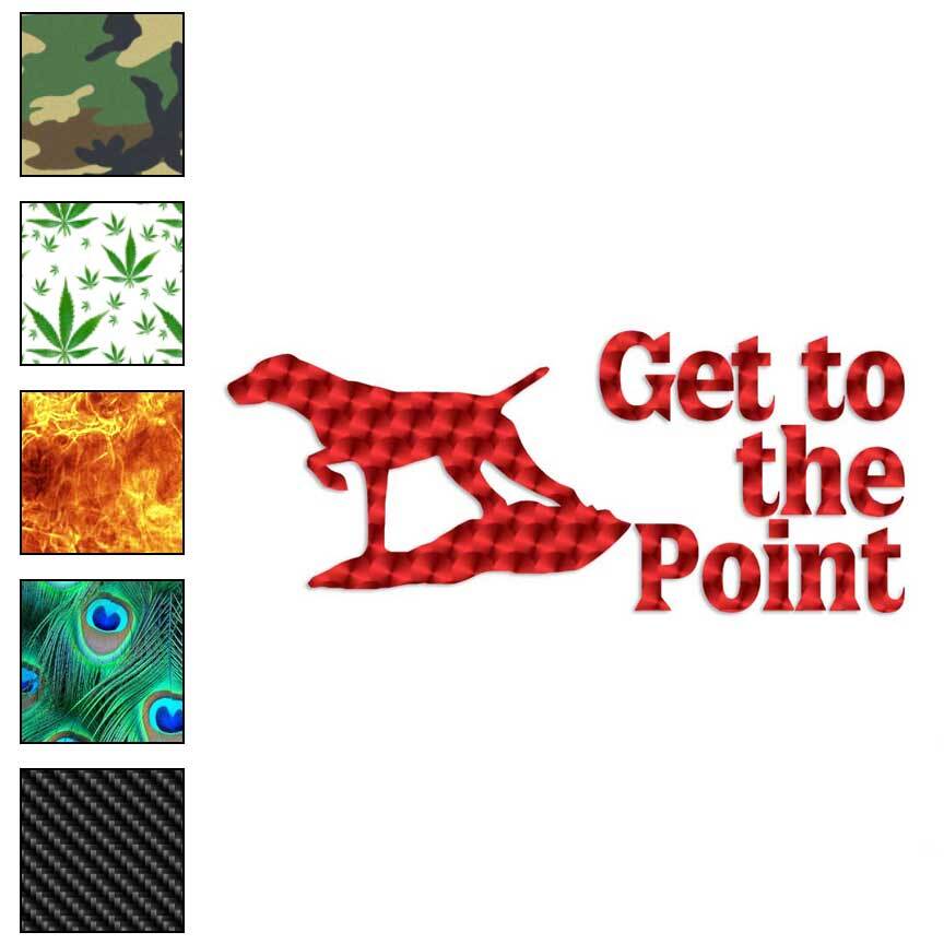 Get To Point Pointer Hunt, Vinyl Decal Sticker, 40 Patterns & 3 Sizes ...