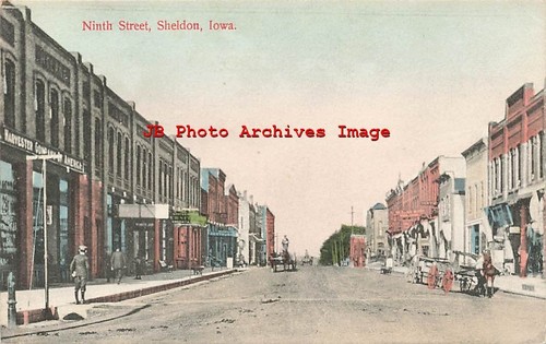 IA, Sheldon, Iowa, Ninth Street, Business Section, AM Simon Pub No ...