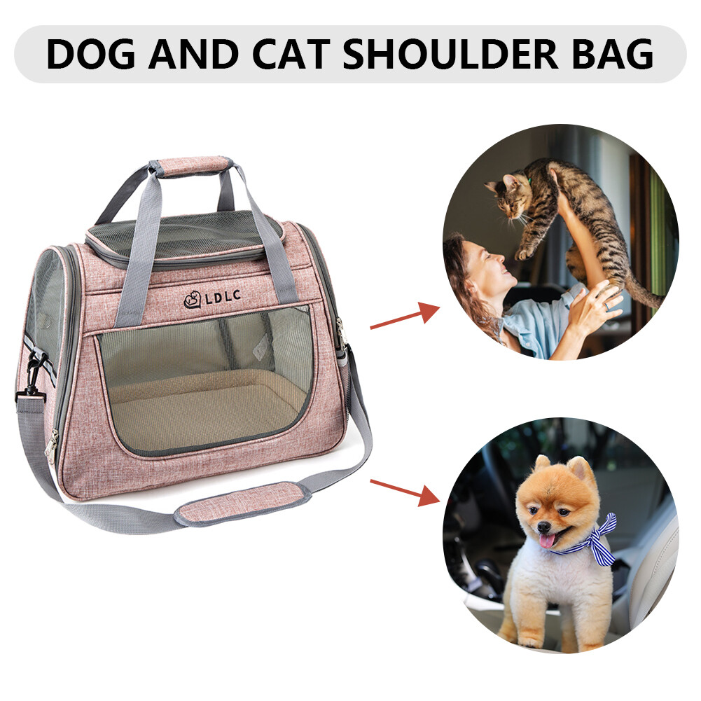 Cat Carrier Handbag 5kg Load Dog Carry Shoulder Bag Pet Supplies (Light ...