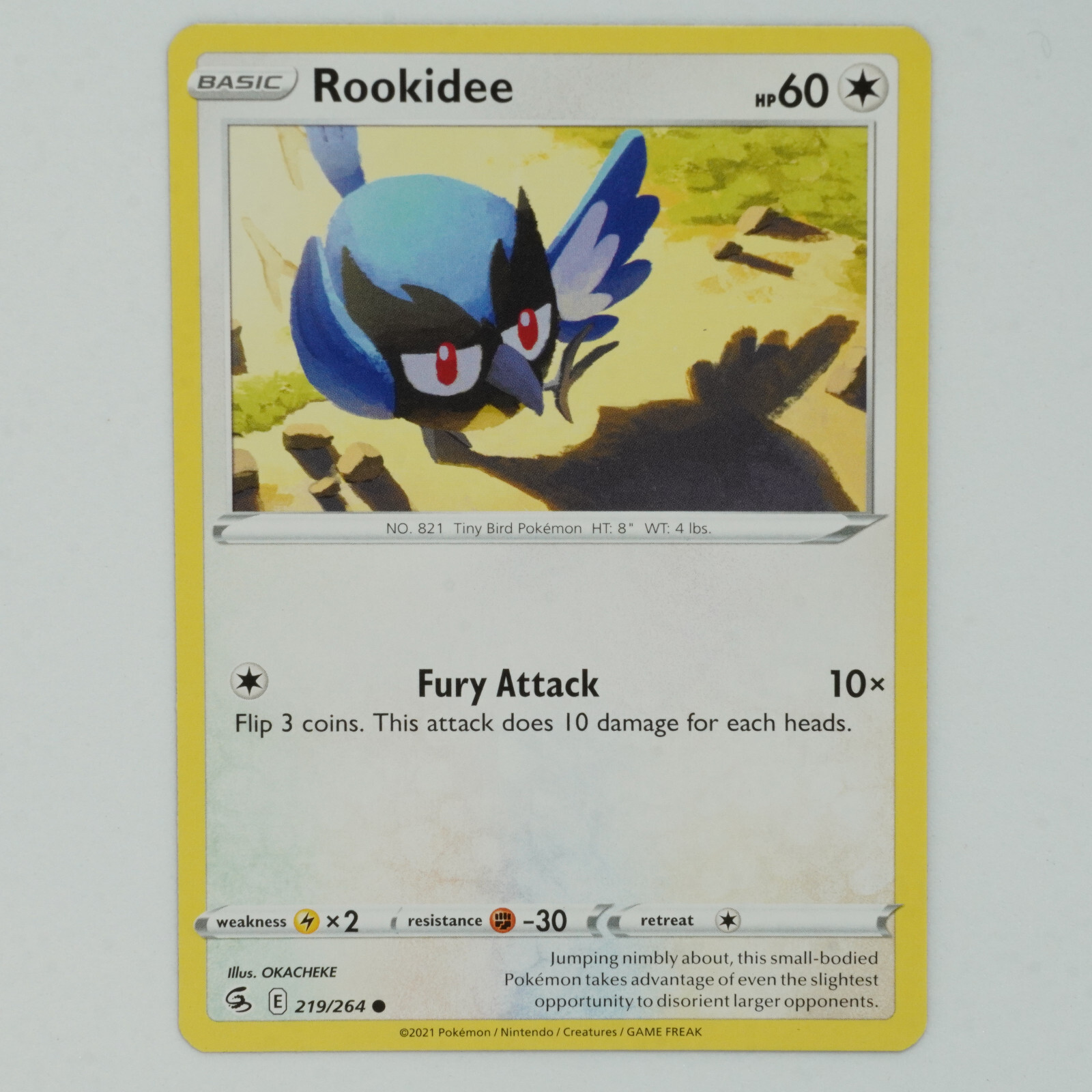 Rookidee 219/264 Common SWSH Fusion Strike Pokemon Card | eBay