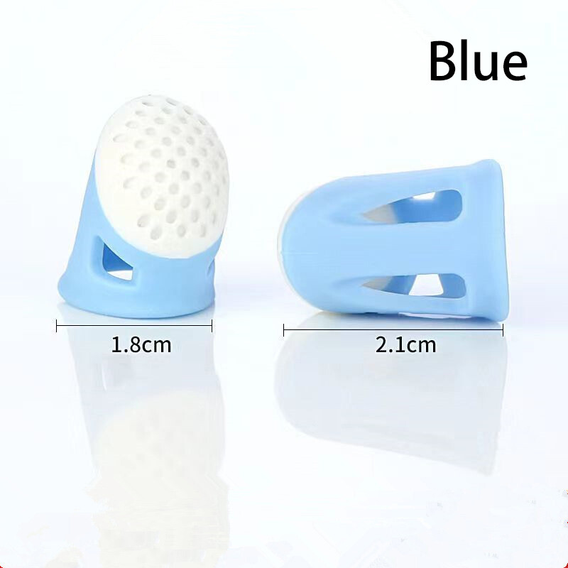 Silicone+Plastic Rubber Thimble Finger protector Finger Cover Guard Cap ...