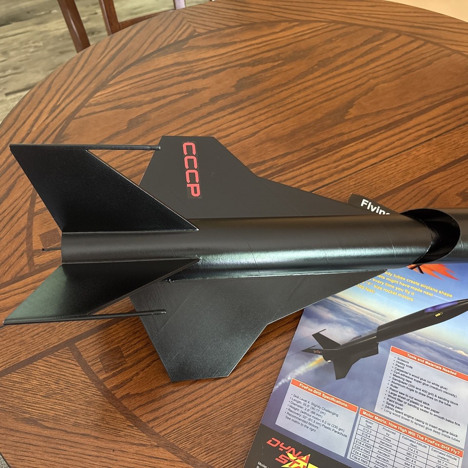 Dynastar Flying Model Rocket Kit FireFox SHX Built & Ready To Launch 🚀 ...
