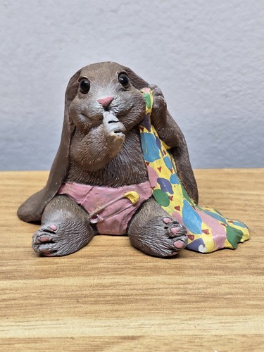 Vintage Resin Brown Bunny Rabbit Shelf Baby Sitter | eBay