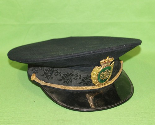RARE Vintage Denmark Danish Policeman's Hat w/ CAP BADGE & Decorated ...