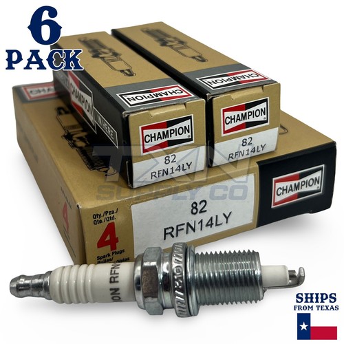Champion 82 Copper Plus Spark Plugs RFN14LY - 6 Pack | eBay