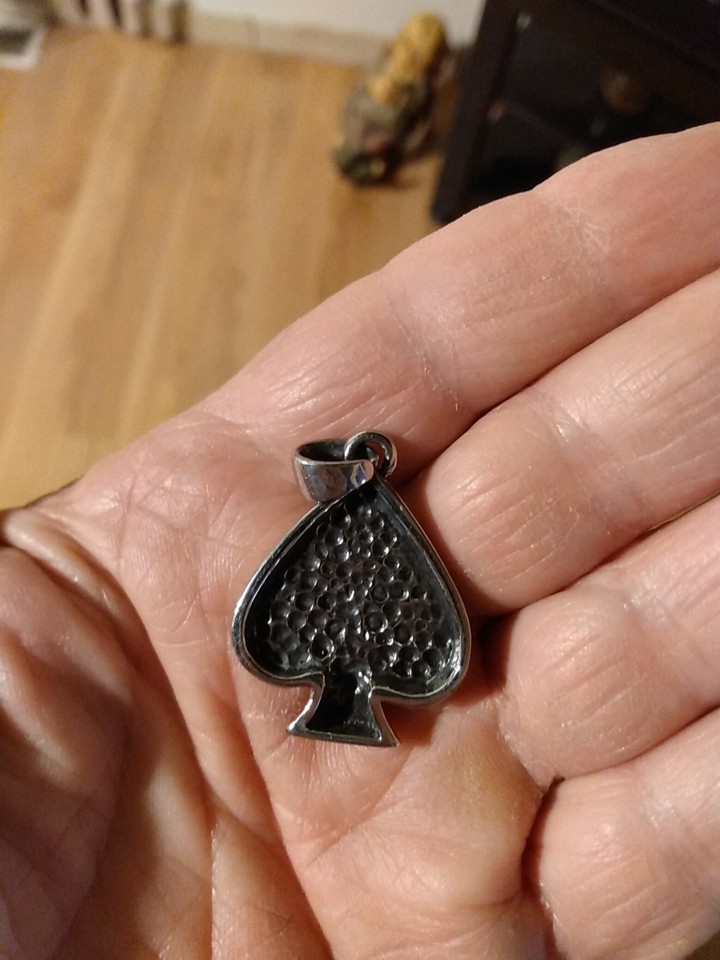 Ace Of Spades Charm With Skull And Bones | eBay UK