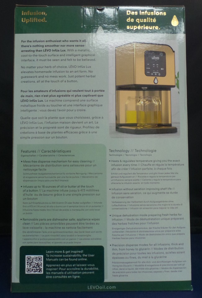 LEVO Lux - Premium Herbal Oil Infusion Machine BRAND NEW | eBay