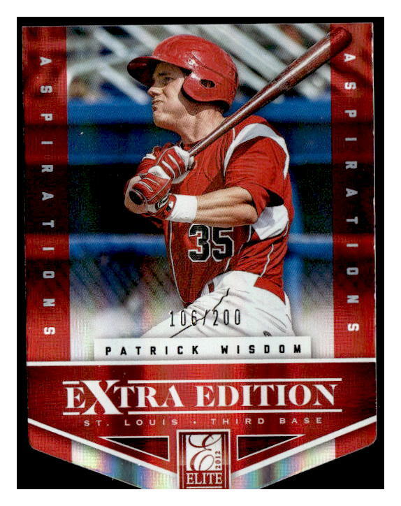 2012 Panini Elite Extra Edition #18 Patrick Wisdom Aspirations Die Cuts ...