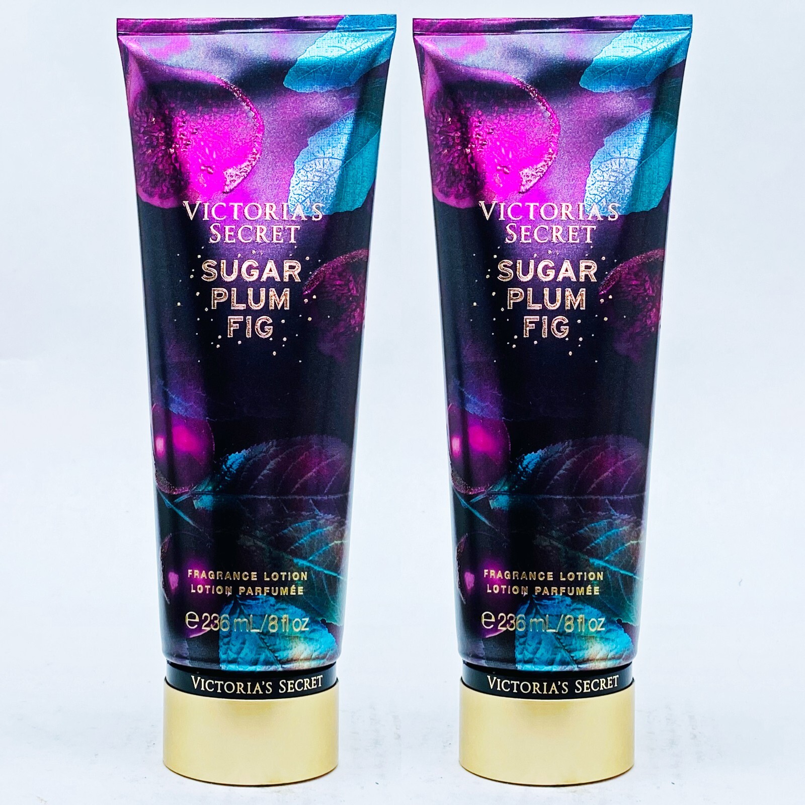 2 Victoria's Secret SUGAR PLUM FIG Fragrance Lotion Body Cream Moisture ...