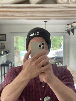 Embroidered Zeiss lenses large Black hat beanie cap Canon ARRI Nikon ...